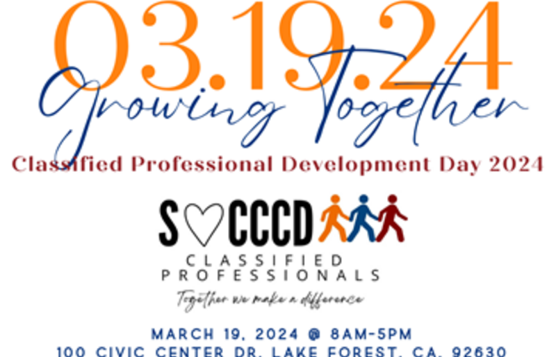Classified Professional Development Day 2024: Growing Together | SOCCCD